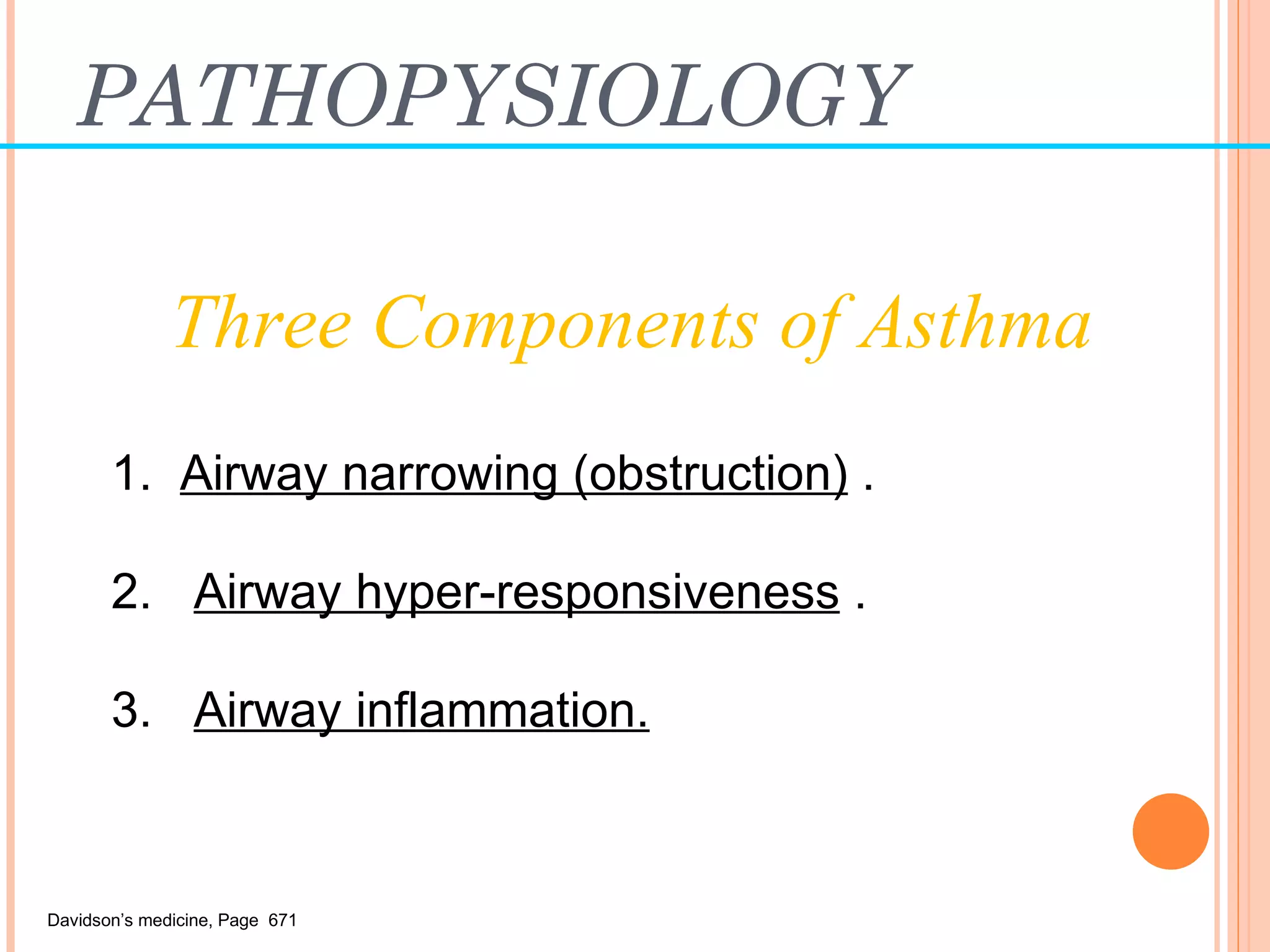 pathophysiology & immunity of asthma | PPT