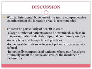 Correlation of the interdental and the interradicular bone loss | PPT