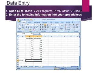 Correlations and Scatterplots MS Excel Lesson 2 Grade 8.ppt