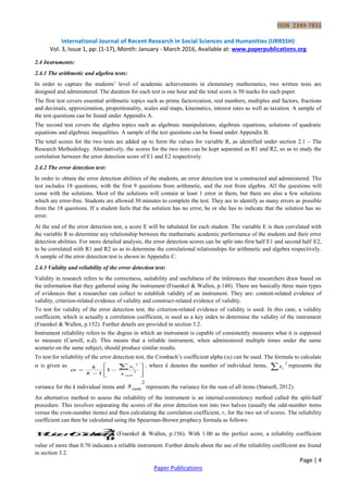 Correlations of Students’ Academic Achievement in Mathematics with Their Error-Detection ...