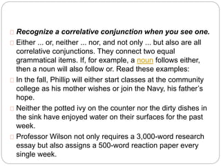 Correlative conjunctions | PPTX