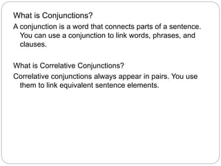 Correlative conjunctions | PPTX