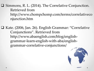Correlative Conjunctions | PPTX