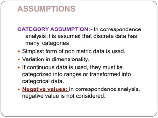 Correspondence analysis final | PPTX
