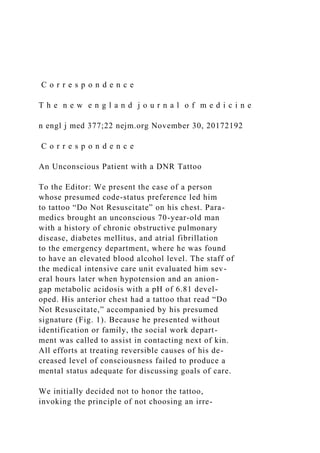 C o r r e s p o n d e n c e T h e n e w e n g l a n d .docx