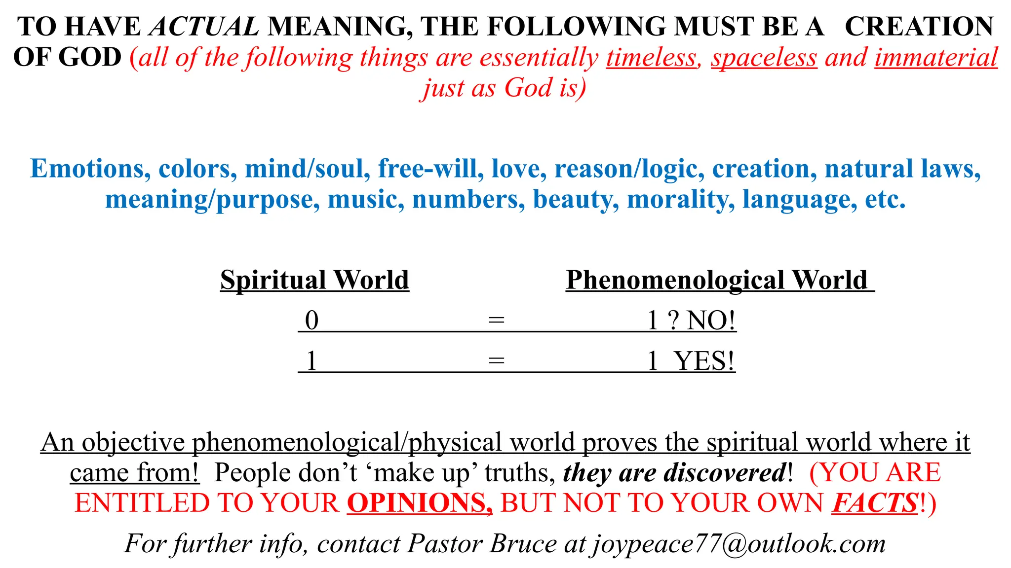 Proving God's Existence Through a Simple Chart | PPT