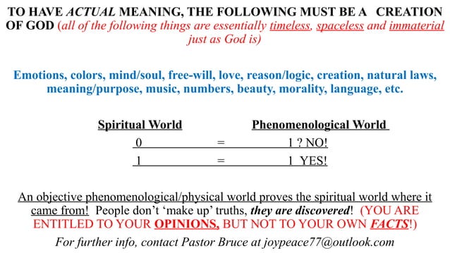 Proving God's Existence Through a Simple Chart | PPT