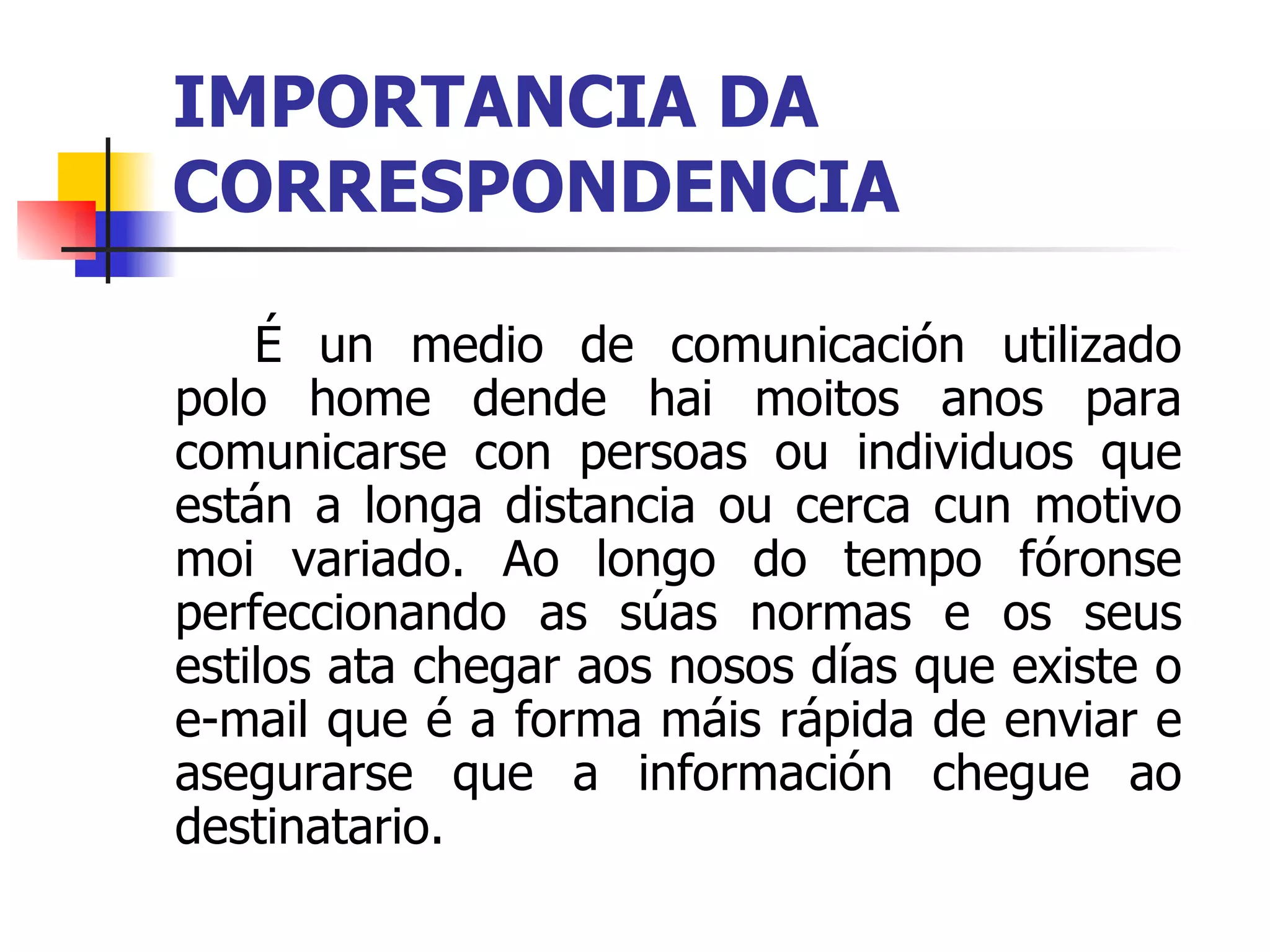 Correspondencia | PPT