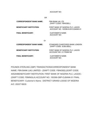 Correspondent bank details2 | DOC