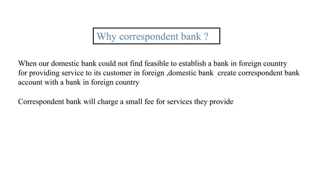 Correspondent banking relationship | PPTX | Currencies | Economy