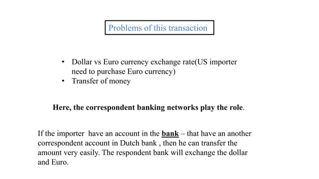 Correspondent banking relationship | PPTX | Currencies | Economy