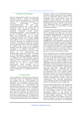 Correspondentie Analyse | PDF