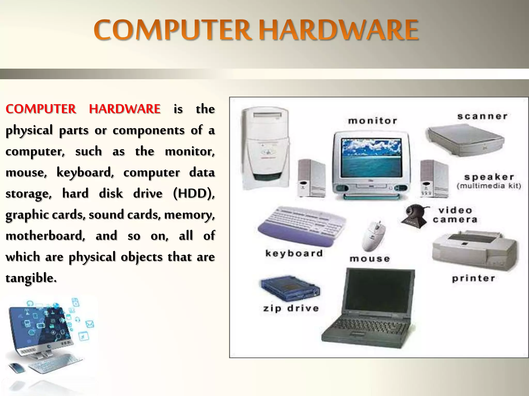 Corresponding parts of computer and their functions | PPTX
