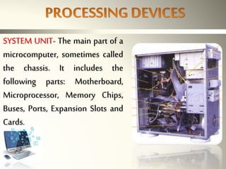 Computer System Unit Parts And Functions