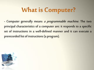 Corresponding parts of computer and their functions | PPT