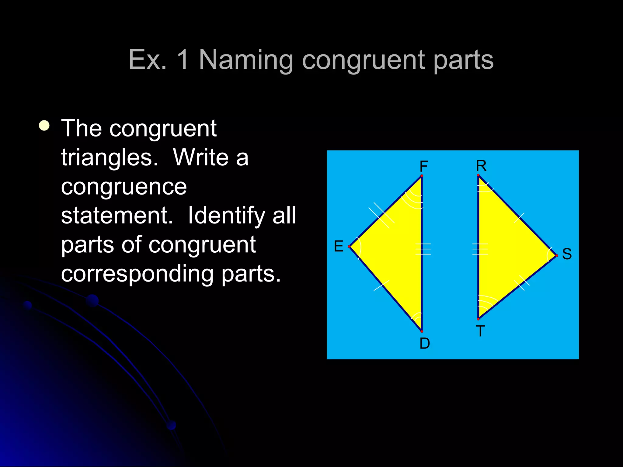 Corresponding parts of congruent figures. | PPT