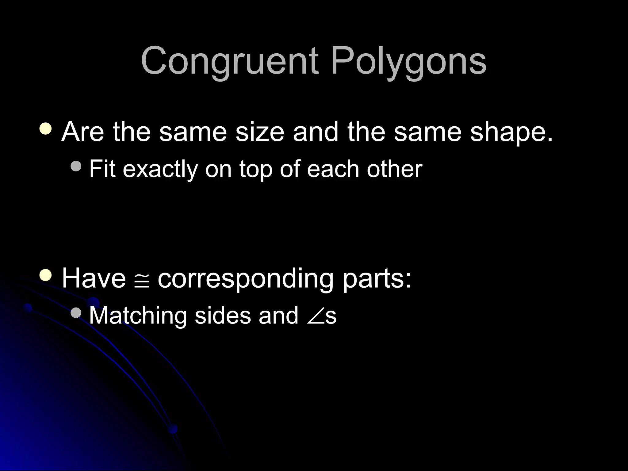 Corresponding parts of congruent figures. | PPT