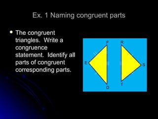 Corresponding parts of congruent figures. | PPT
