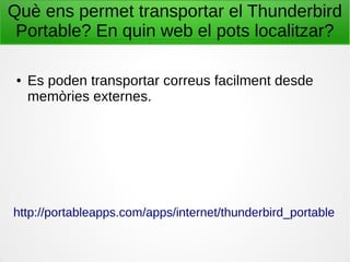 Correu thunderbird. | PPT