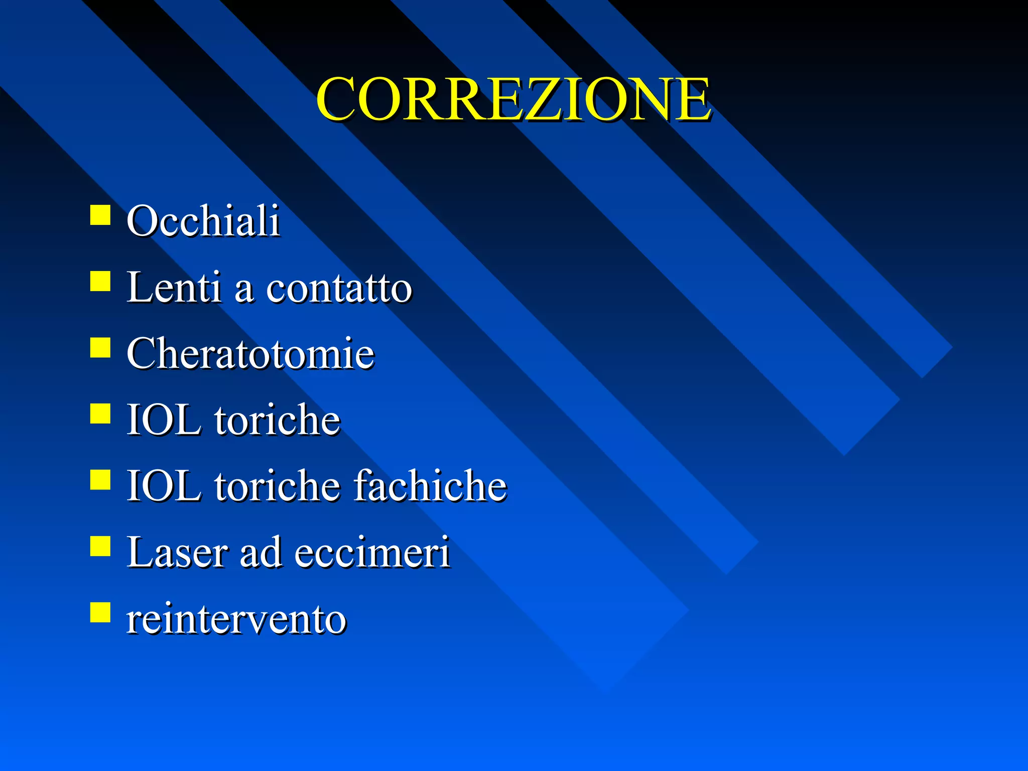 Correzione astigmatismo post cheratoplastica (PK, DALK) | PPT