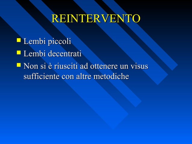 Correzione astigmatismo post cheratoplastica (PK, DALK) | PPT
