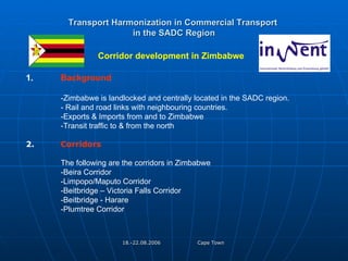 Corridor Development In Zimbabwe | PPT