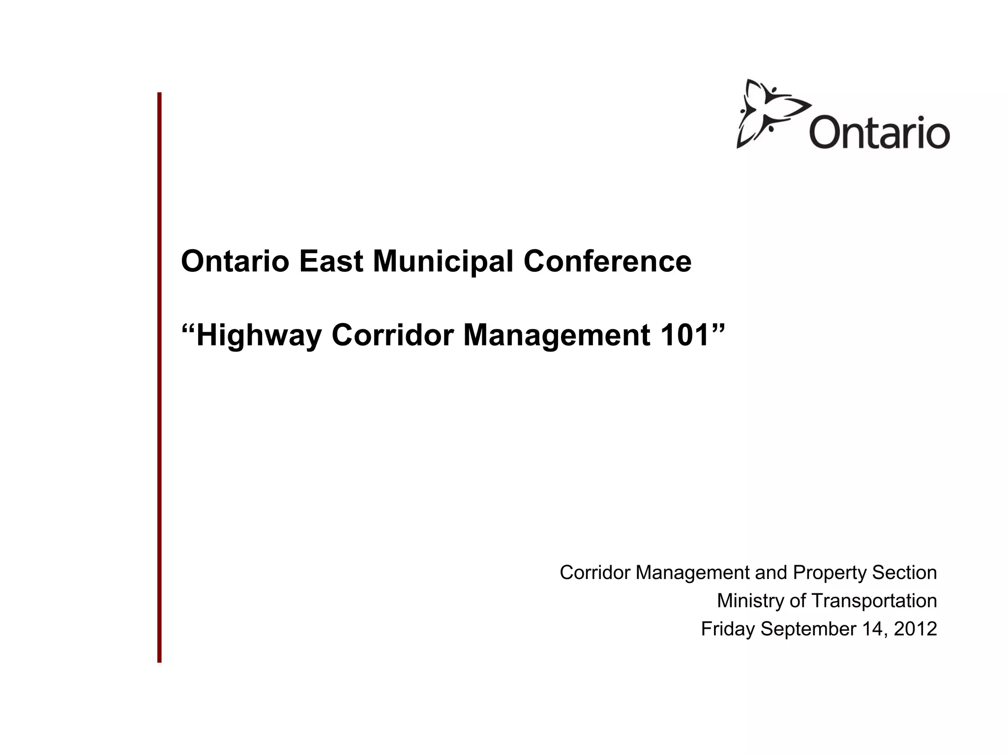 Corridor managment 101 | PDF