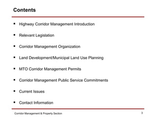 Corridor managment 101 | PDF