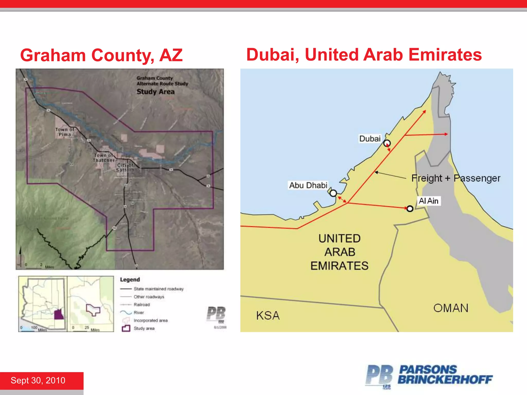 Corridor Selection in USA and UAE with GIS | PPT