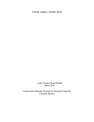 Corriente continua y corriente alterna | DOCX