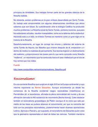 Corrientes filosóficas | PDF