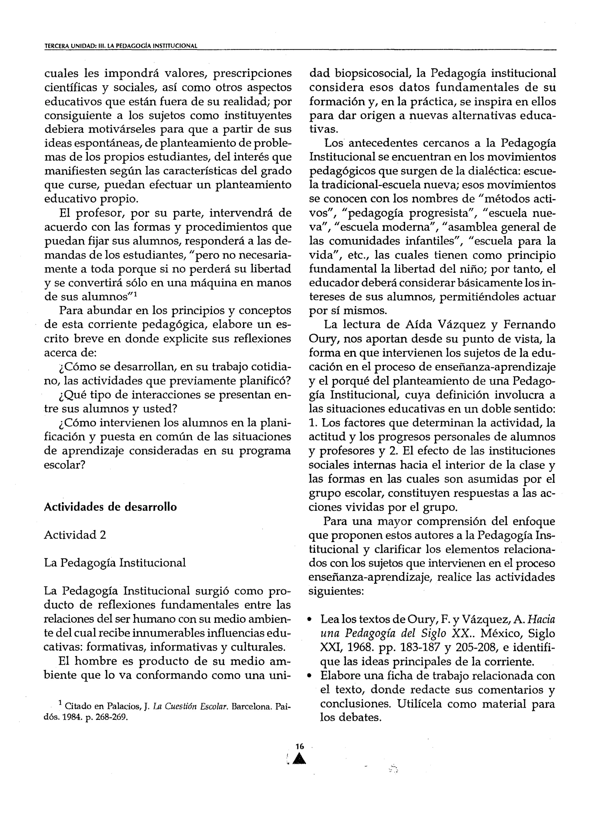 Corrientespedagogicascontemporanea supn | PDF