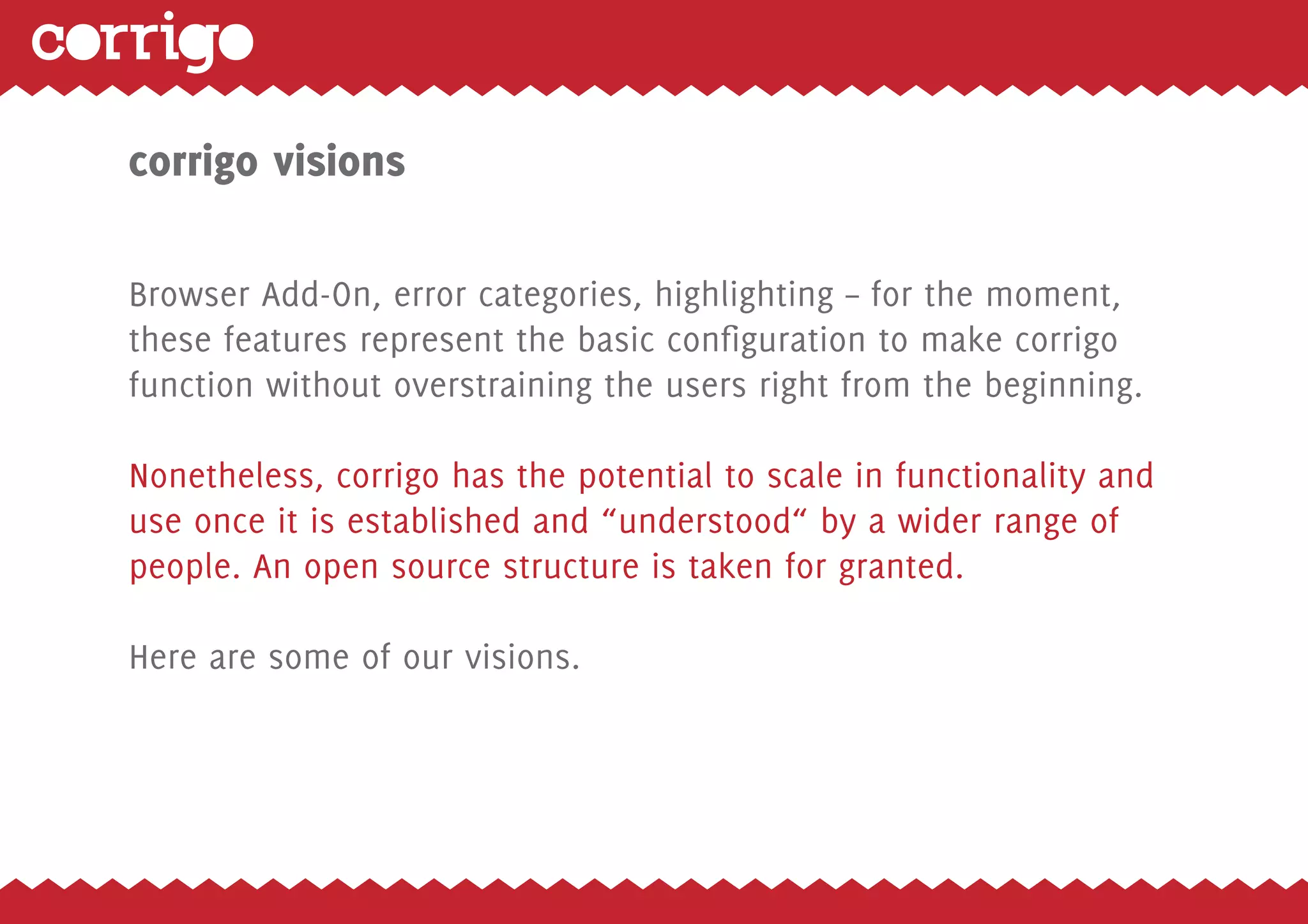 corrigo goes MoJo | PPT