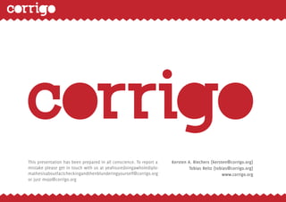 corrigo goes MoJo | PPT