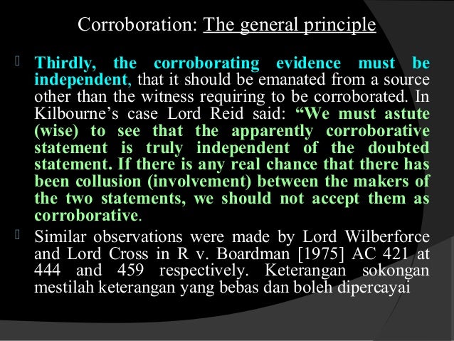 Evidence-Corroboration