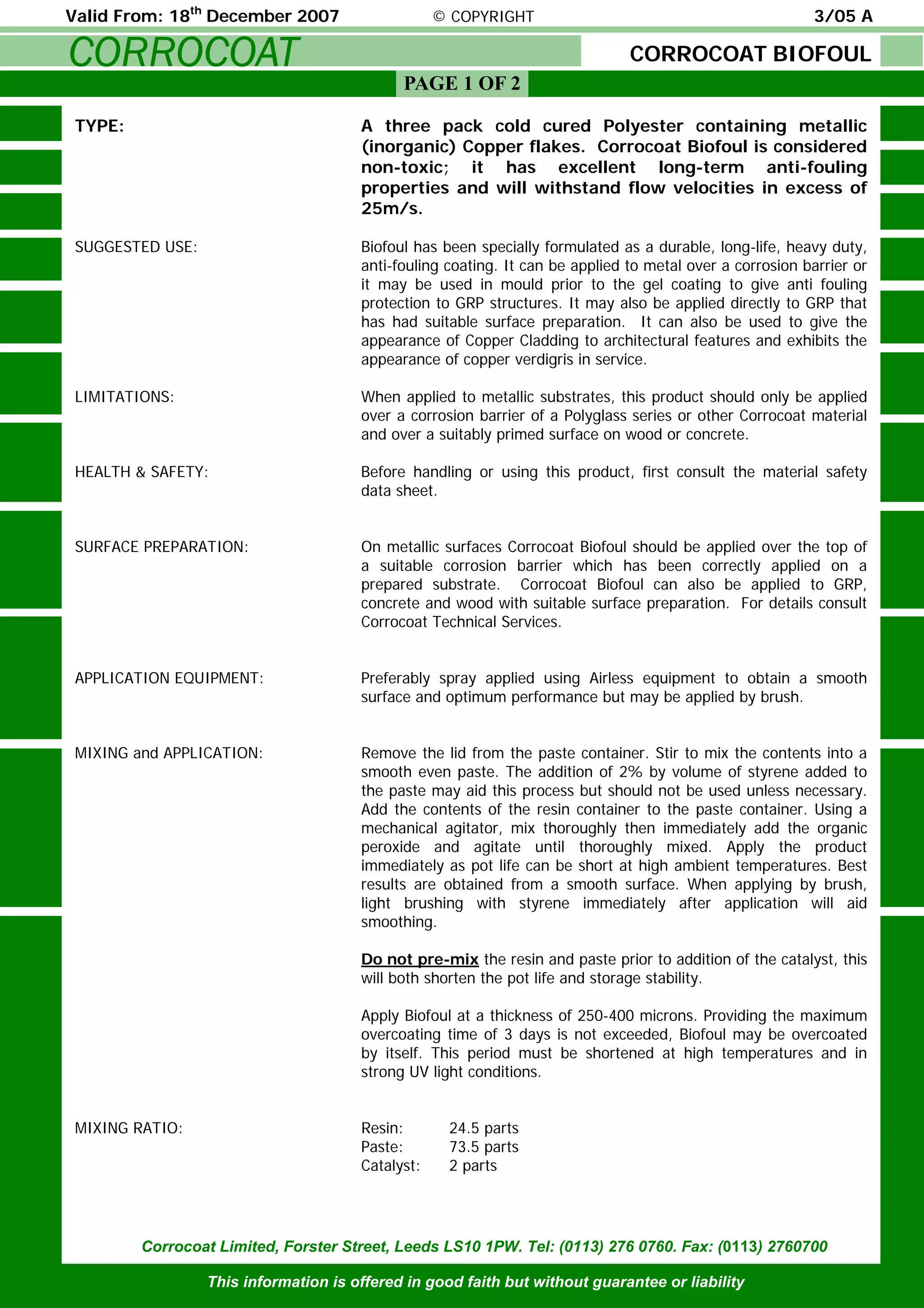 Corrocoat biofoul | PDF