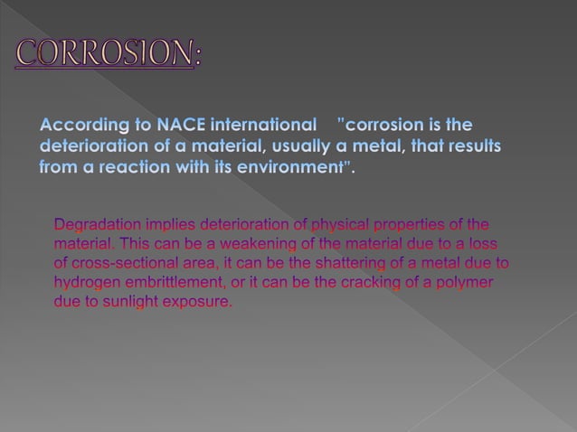 Corrosion | PPTX | Chemistry | Science