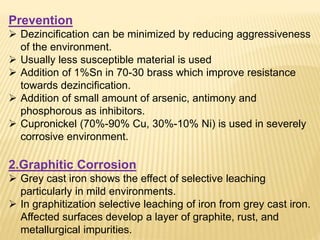 selective leaching type corrosion | PPTX
