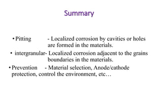 Corrosion and it's type | PPTX