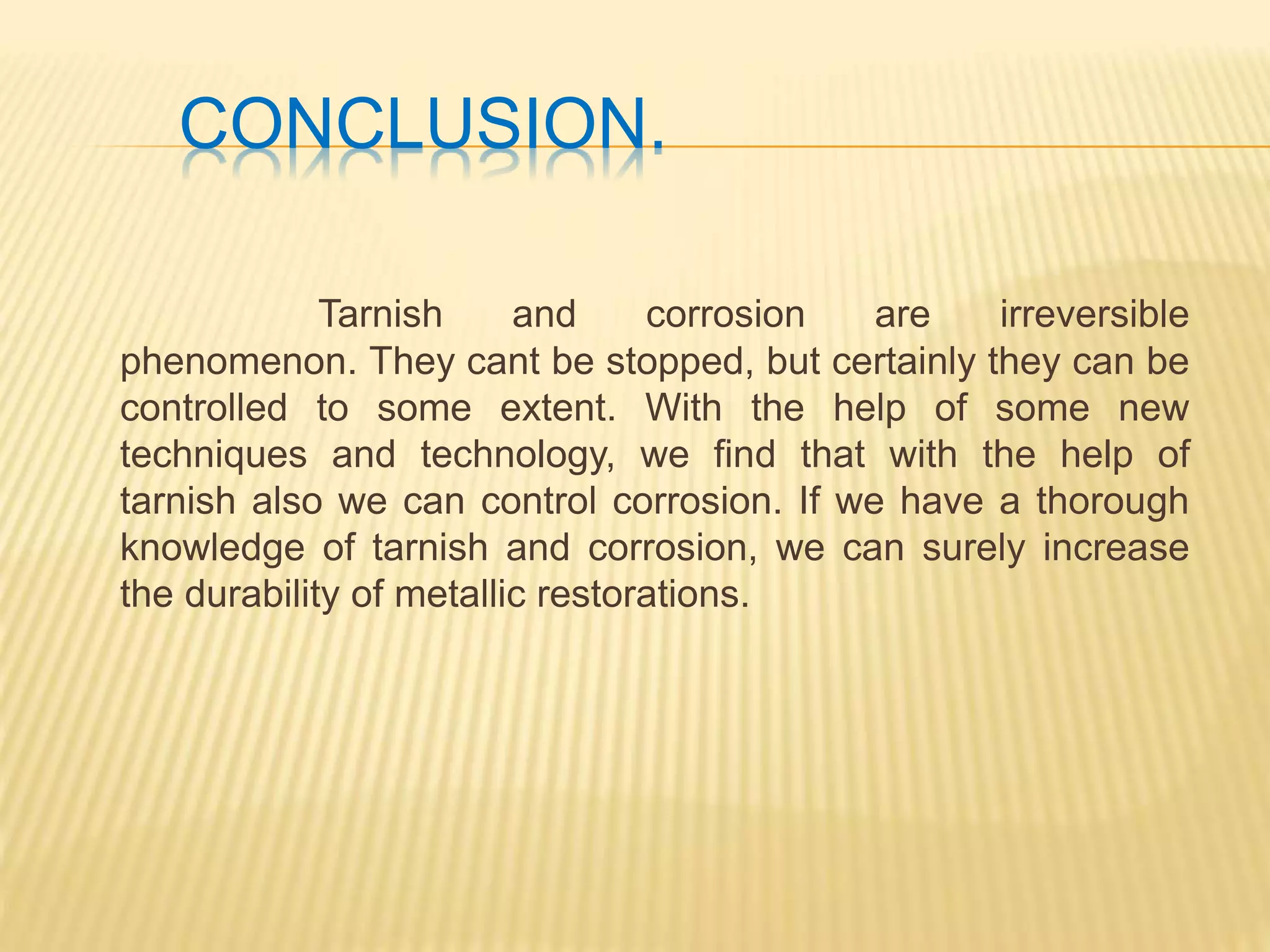Tarnish and Corrosion | PPTX