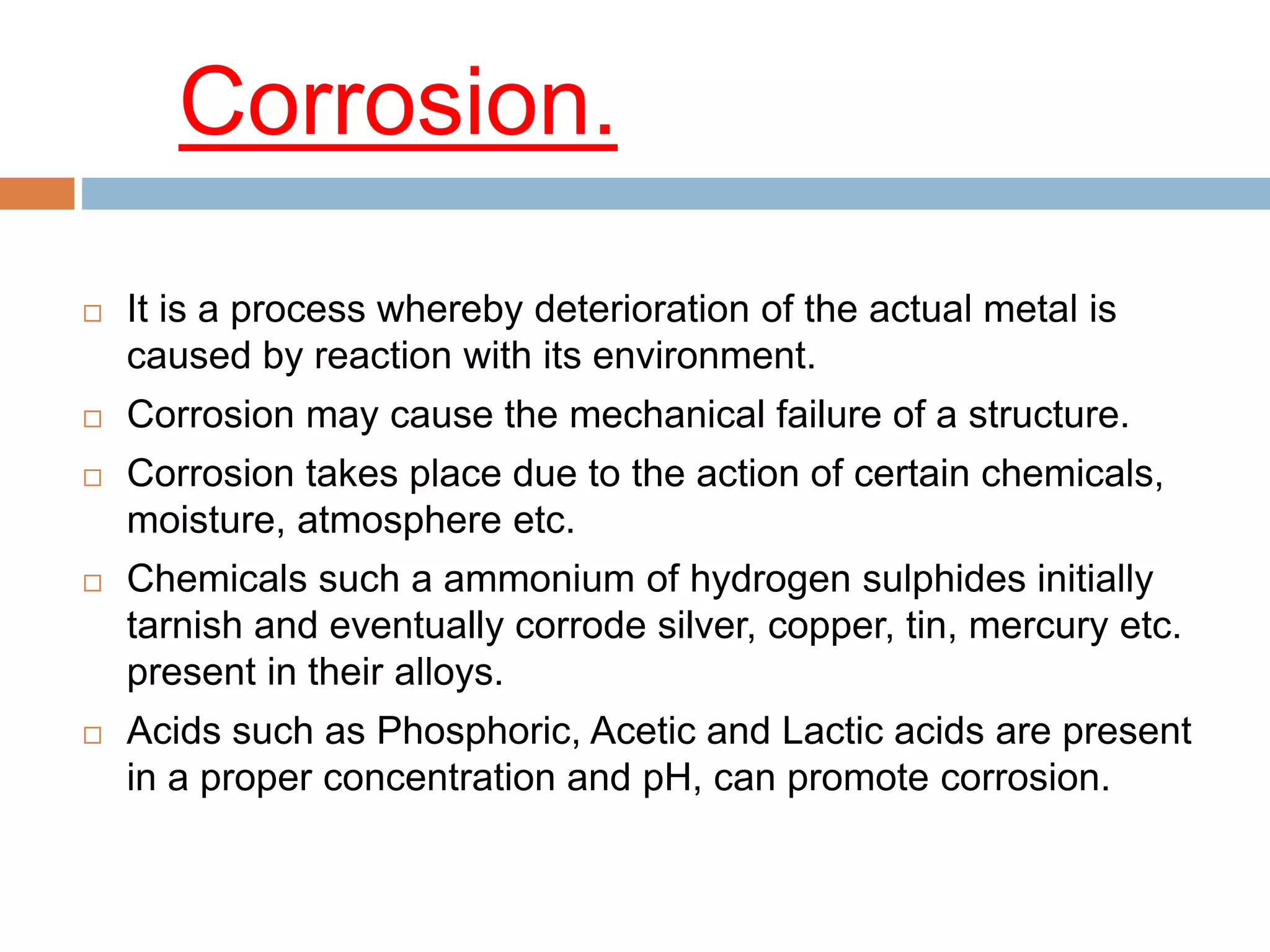 Tarnish and Corrosion | PPTX