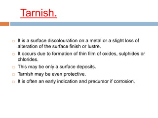 Tarnish and Corrosion | PPTX