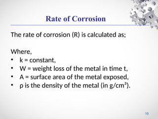 Corrosion engineering presentation - power point | PPTX