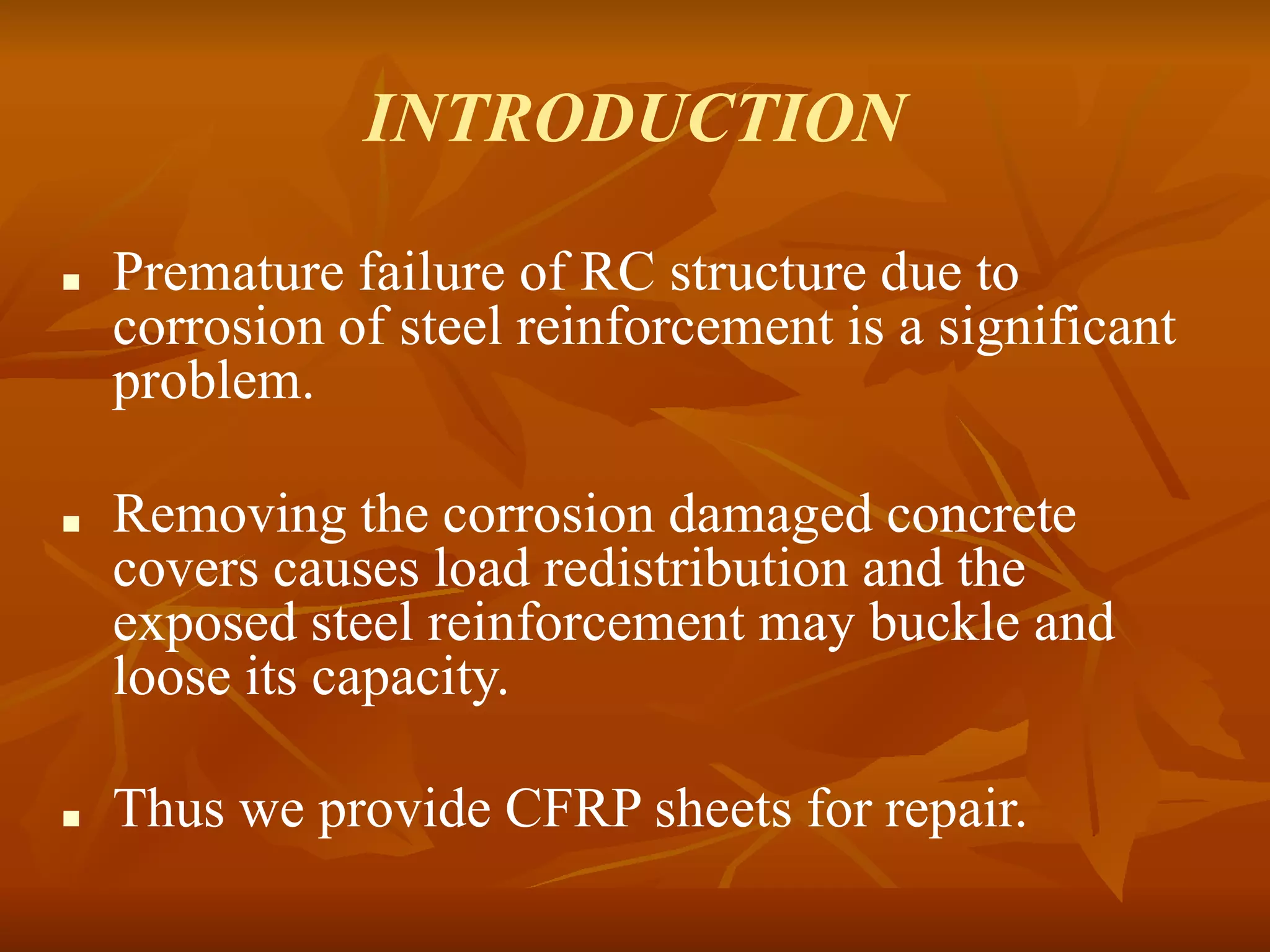 Corrosion damaged rc columns repaired by cfrp sheets | PPTX