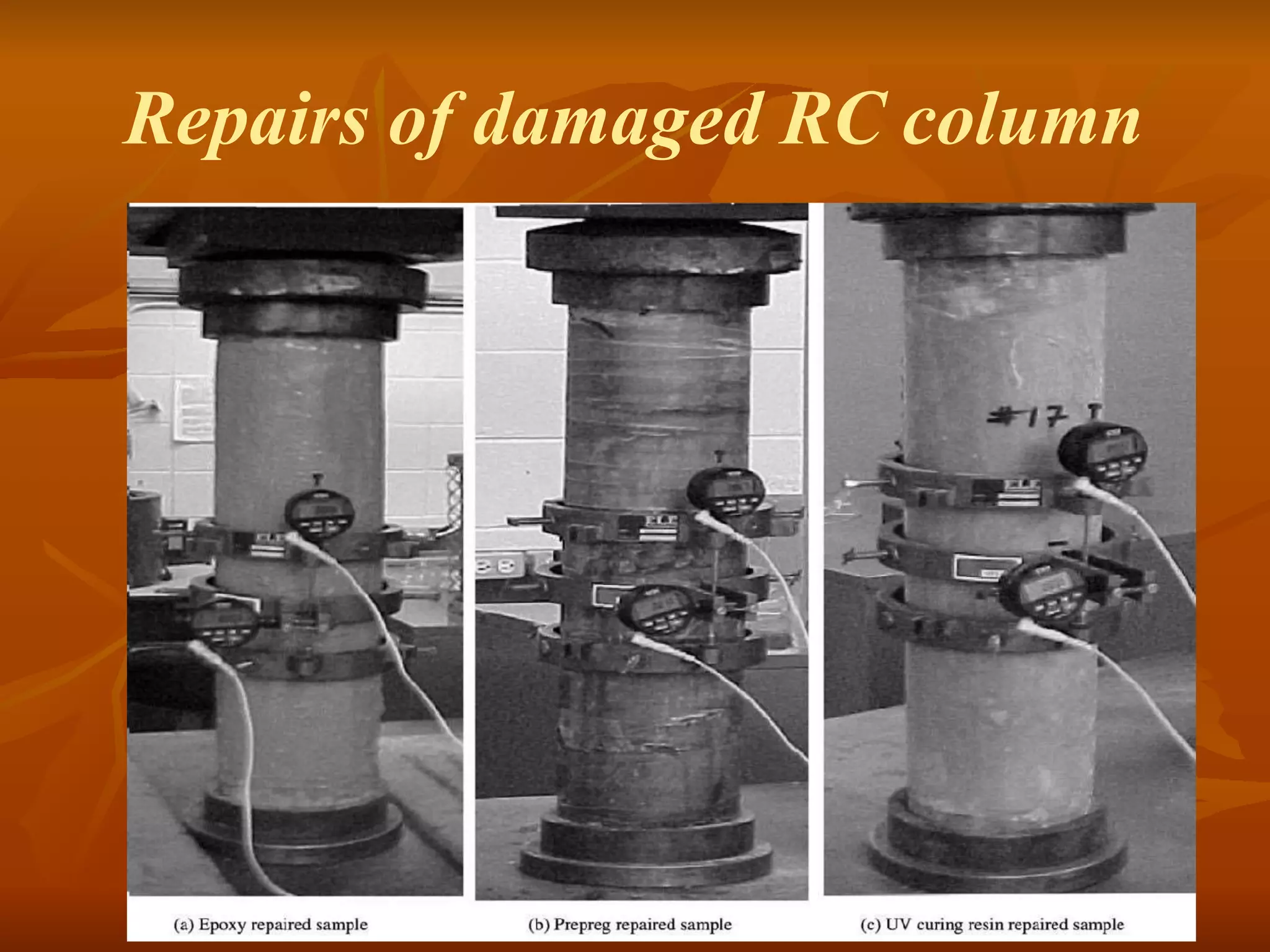 Corrosion damaged rc columns repaired by cfrp sheets | PPTX