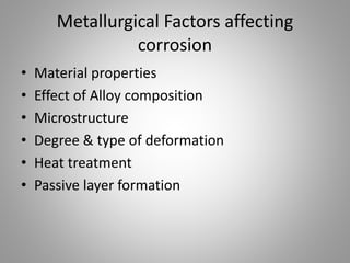 Corrosion metallurgy | PPTX