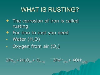 Corrosion | PPT | Chemistry | Science