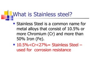 Corrosion analysis of_stainless_steel | PPT