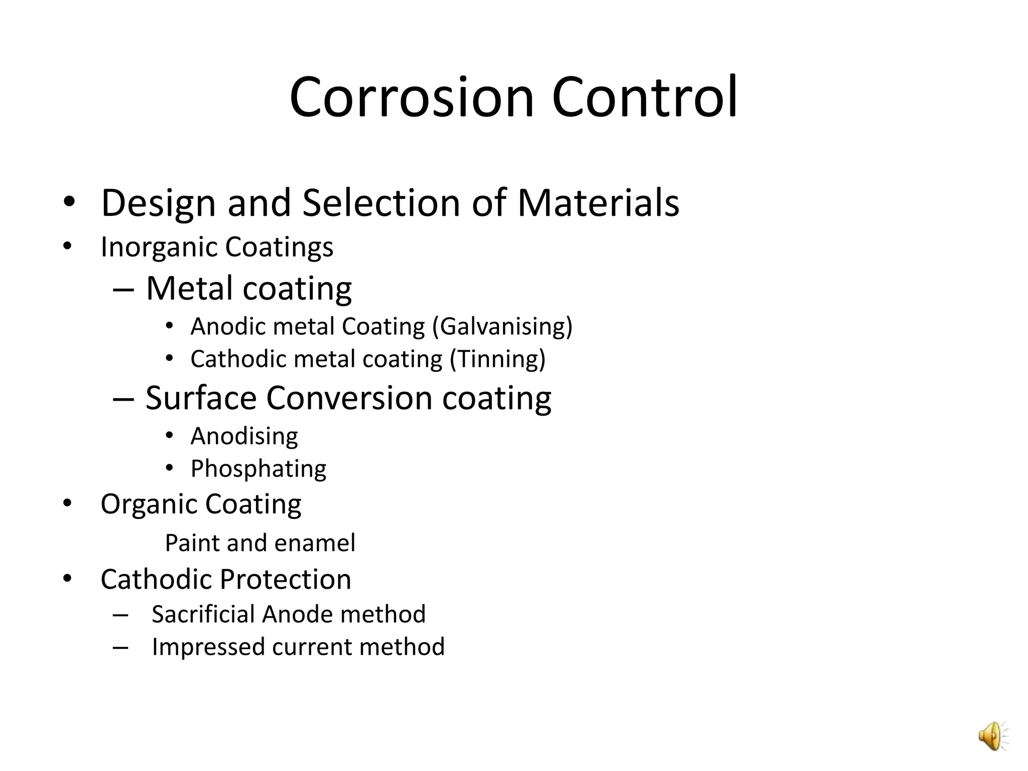 Corrosion control | PPTX