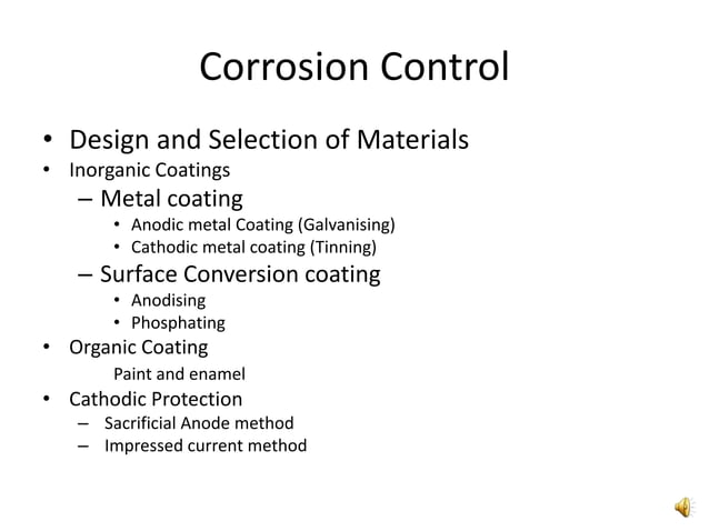 Corrosion control | PPTX | Home Improvement | Home & Garden